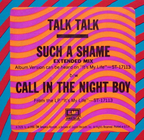 Talk Talk - Such a Shame/Call in the Night Boy EP – On Vinyl